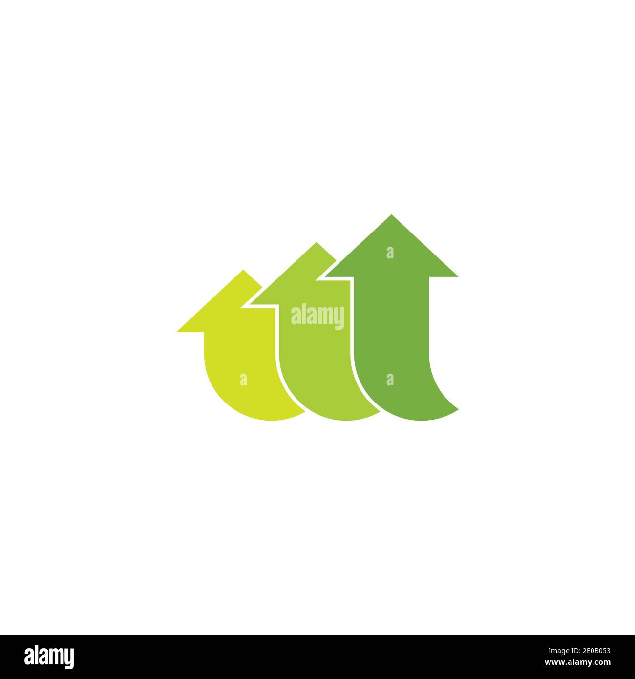 green bar chart up arrows business finance symbol logo vector Stock ...