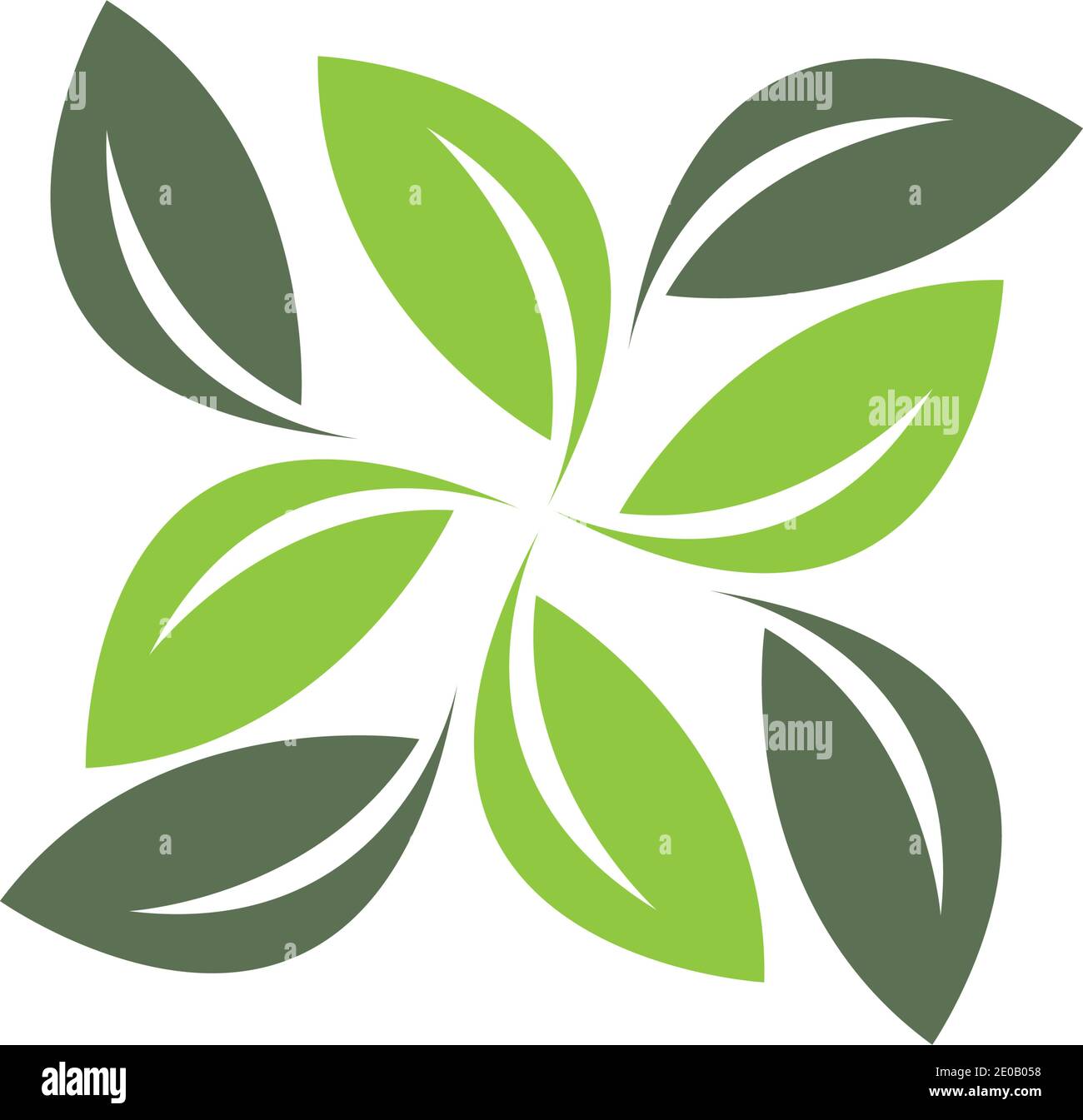 green leaf logo vector Stock Vector Image & Art - Alamy