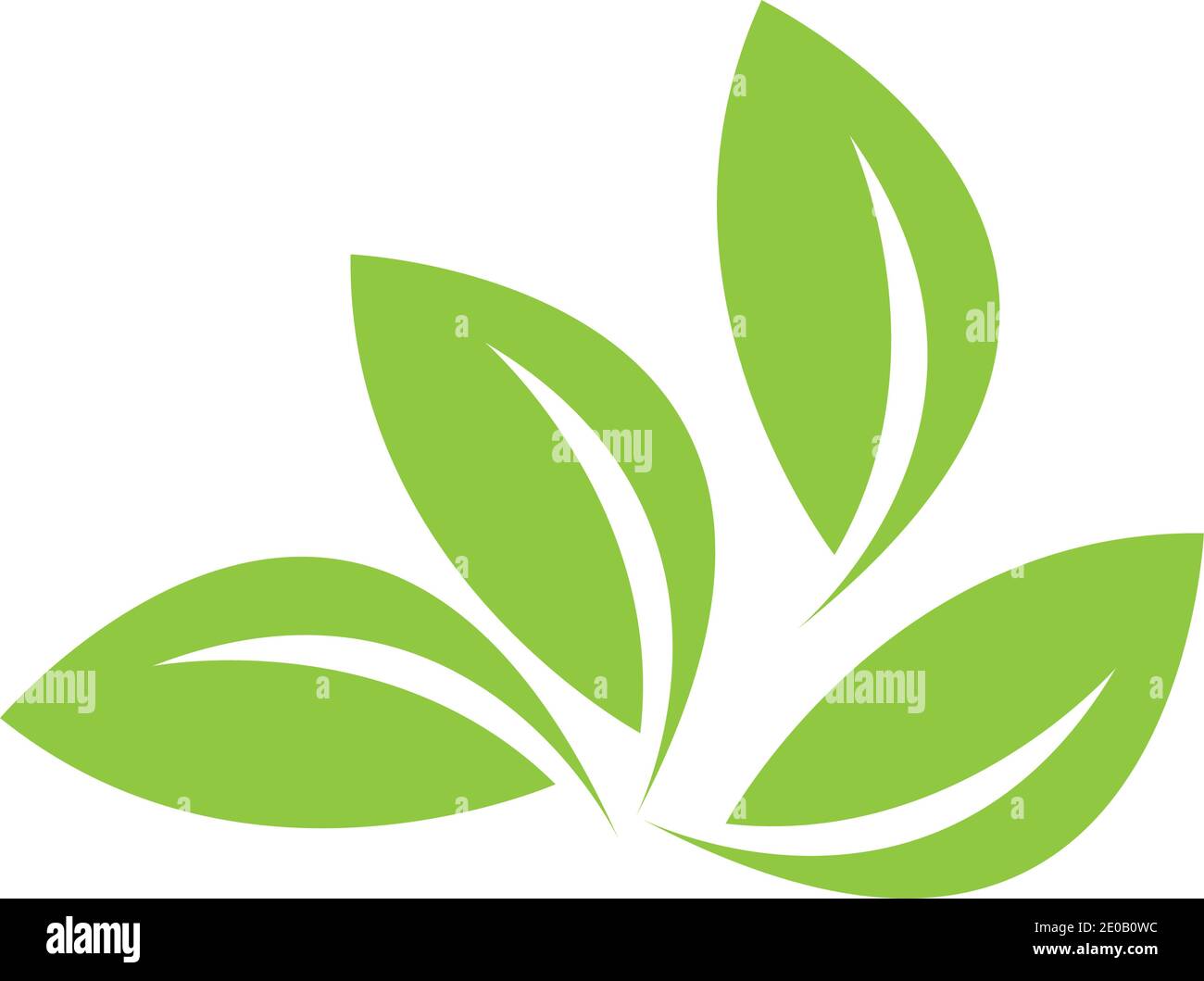 green leaf logo vector Stock Vector Image & Art - Alamy