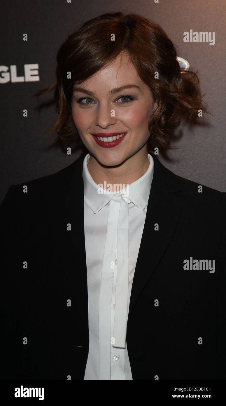 Raphaelle Agogue arriving for the premiere of L'Aveugle held at UGC ...