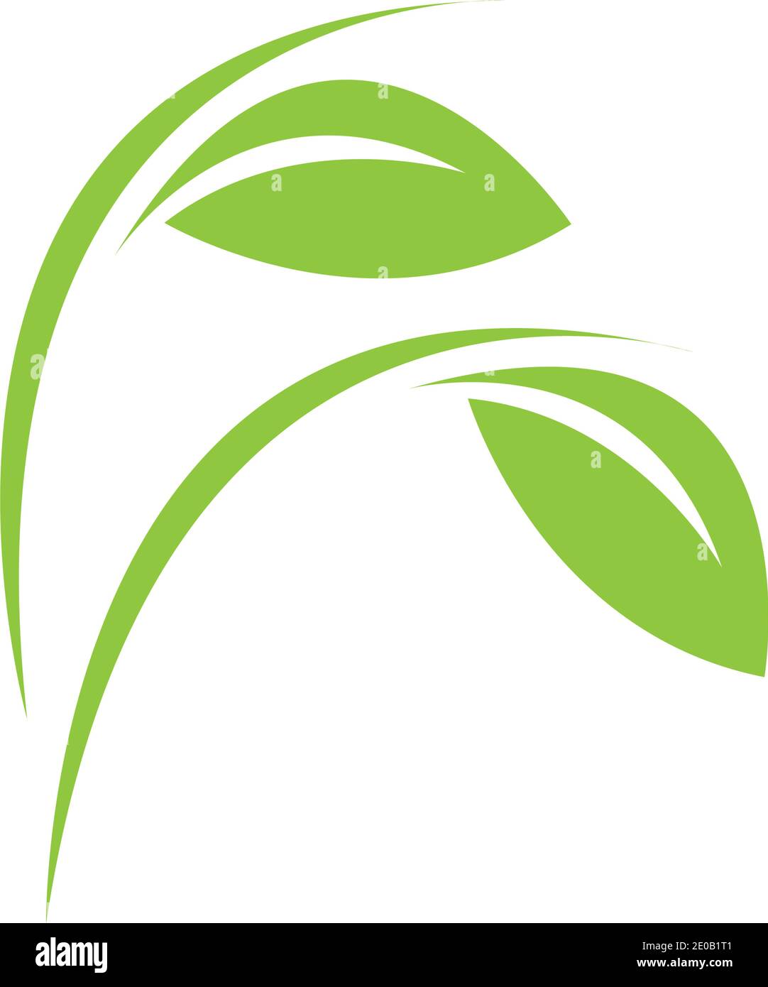 green leaf logo vector Stock Vector Image & Art - Alamy