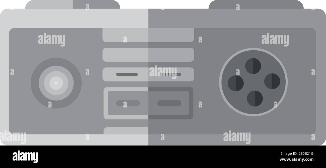 gray videogame console design, play leisure and gaming theme Vector ...