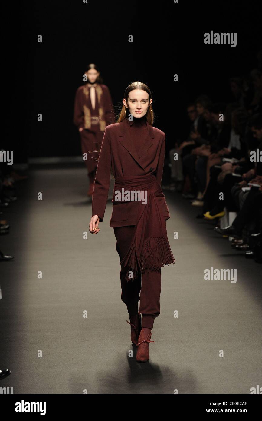 A model displays a creation by German designer Andrea Karg for Allude ...