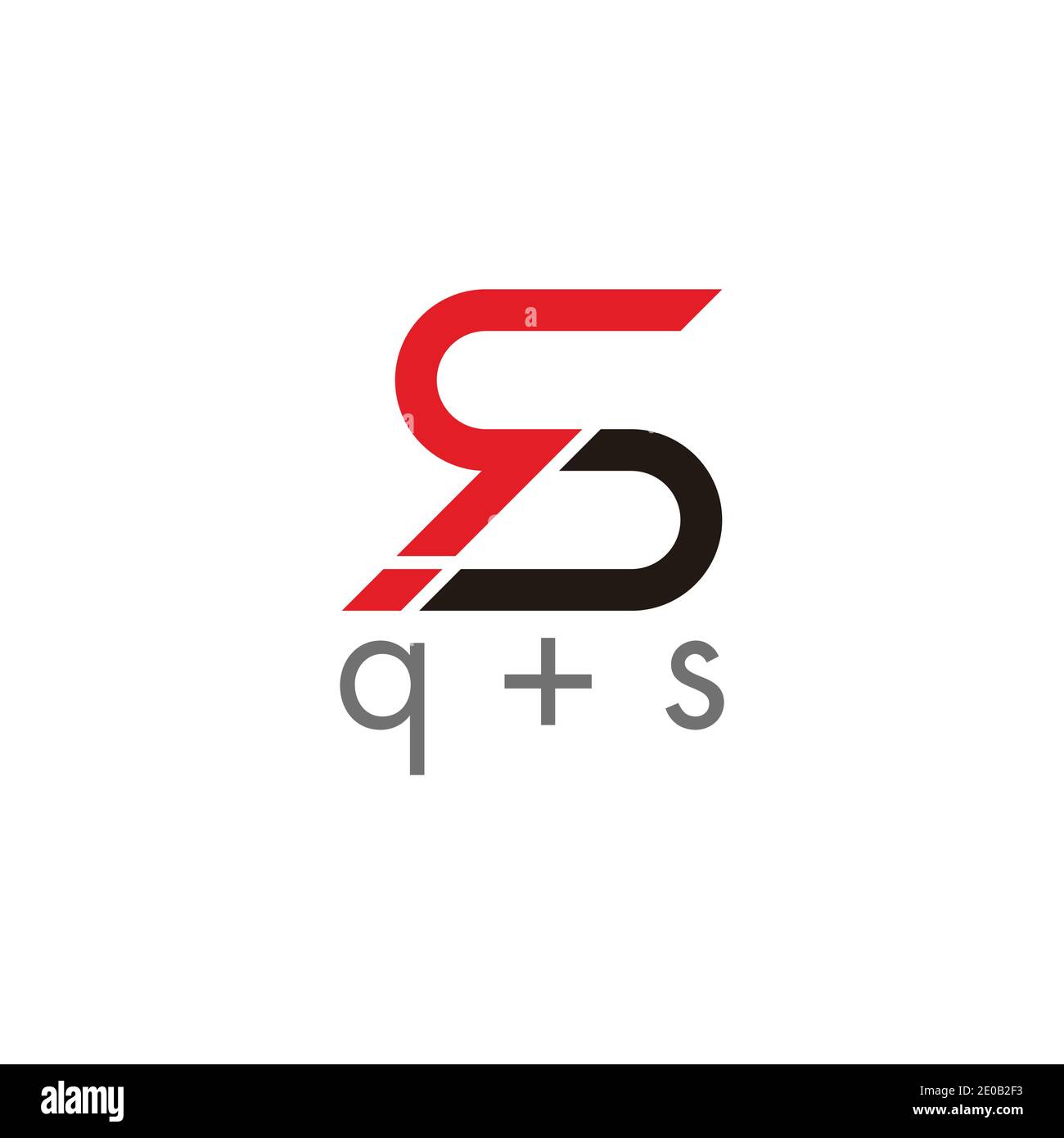 abstract letter qs simple geometric link logo vector Stock Vector Image ...