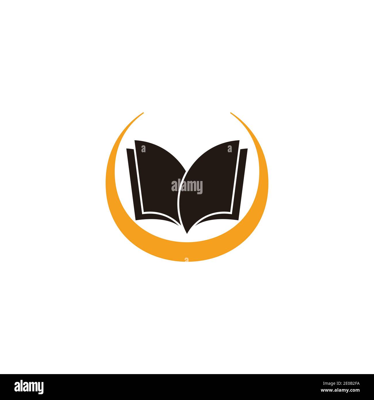 book curves silhouette simple geometric logo vector Stock Vector Image ...