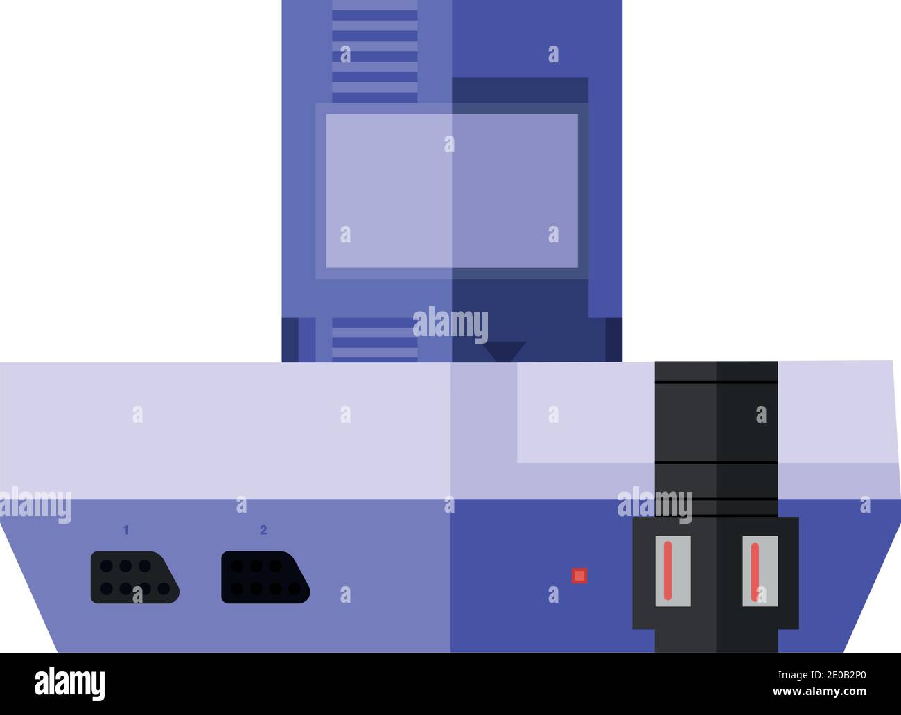 purple videogame console with usb port design, play leisure and gaming ...