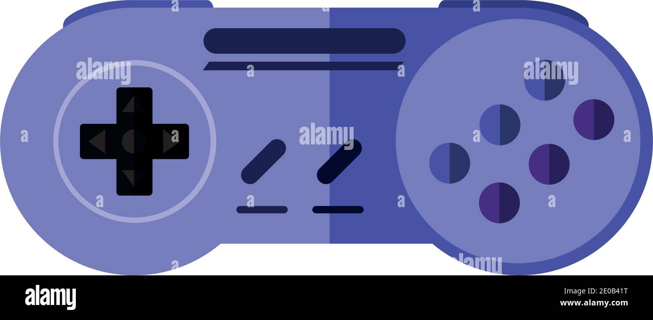 purple videogame console joystick design, play leisure and gaming theme ...