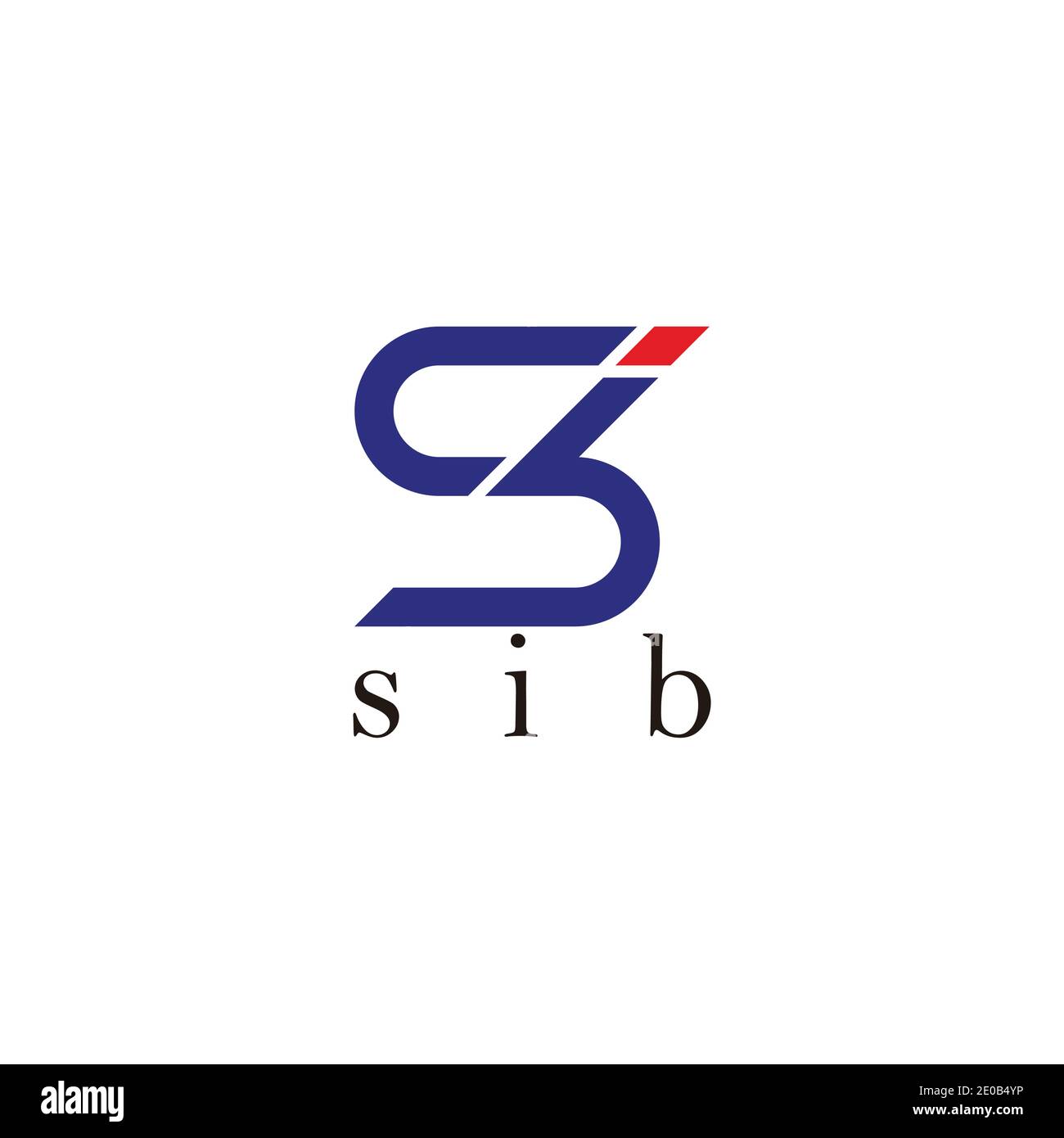 abstract letter sib simple geometric logo vector Stock Vector Image ...