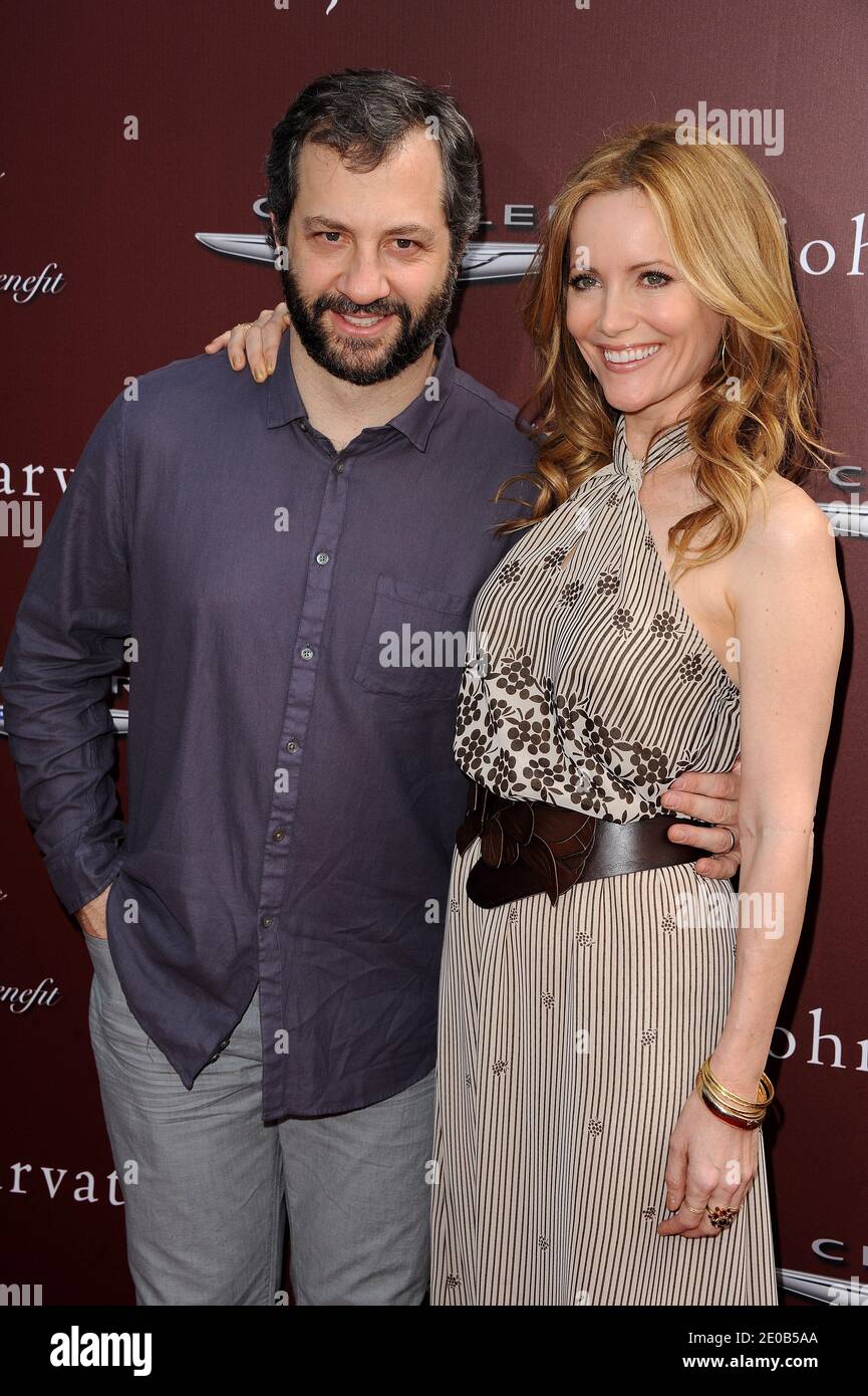 Judd Apatow and Leslie Mann attend the John Varvatos 9th Annual Stuart ...