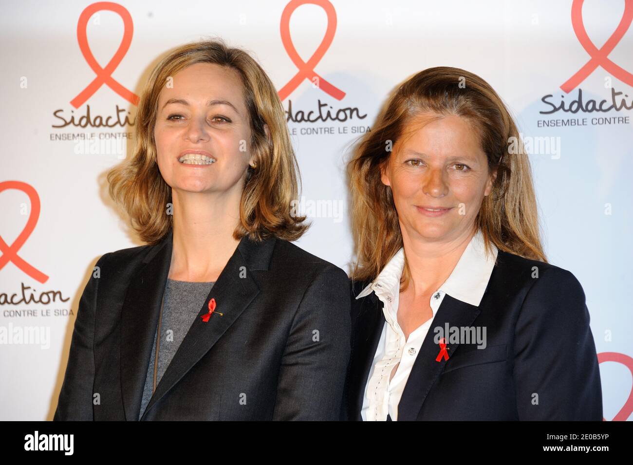 Guilaine Chenu ,Francoise Joly posing at a photocall for the launch ...