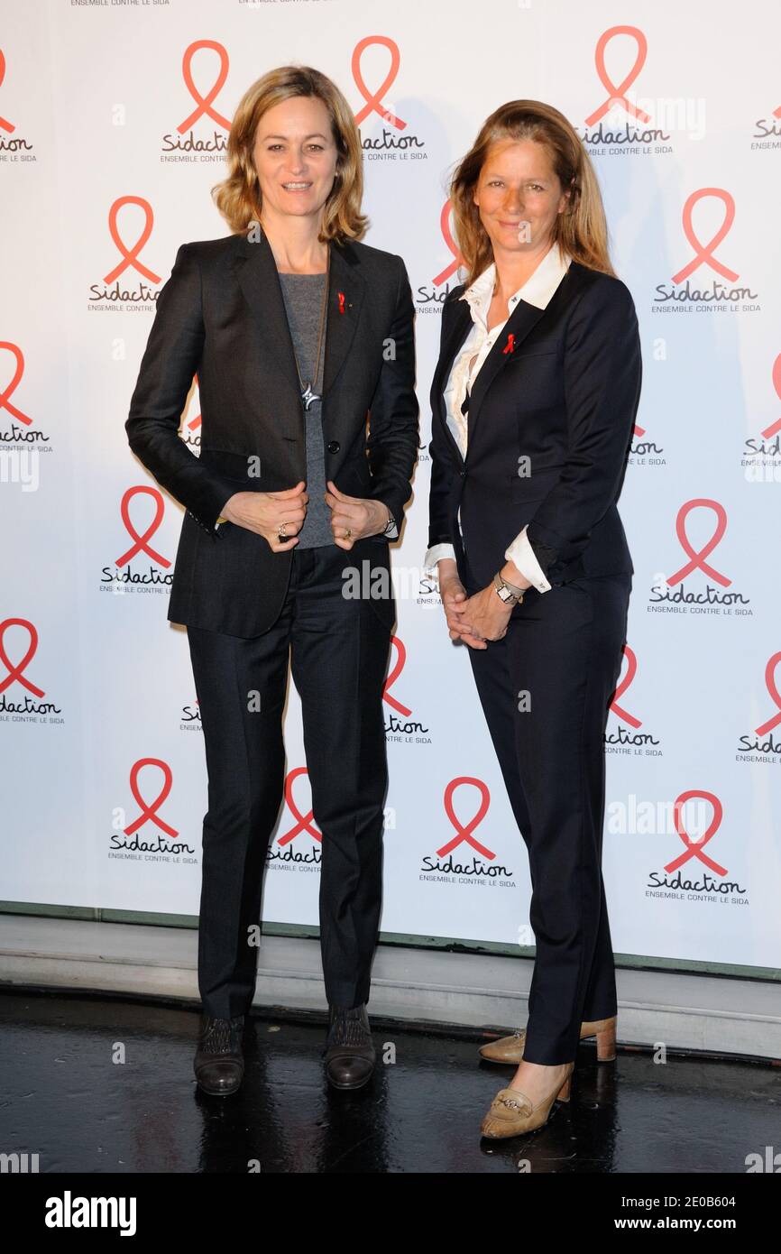 Guilaine Chenu ,Francoise Joly posing at a photocall for the launch ...