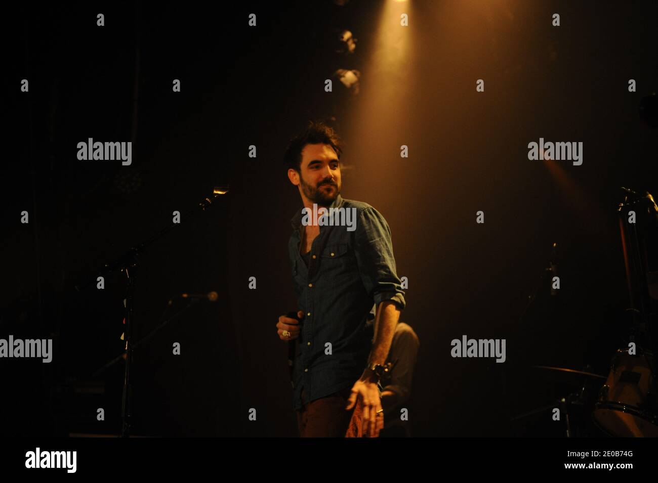 French singer Francois Raoult performs live at the Divan Du Monde in ...