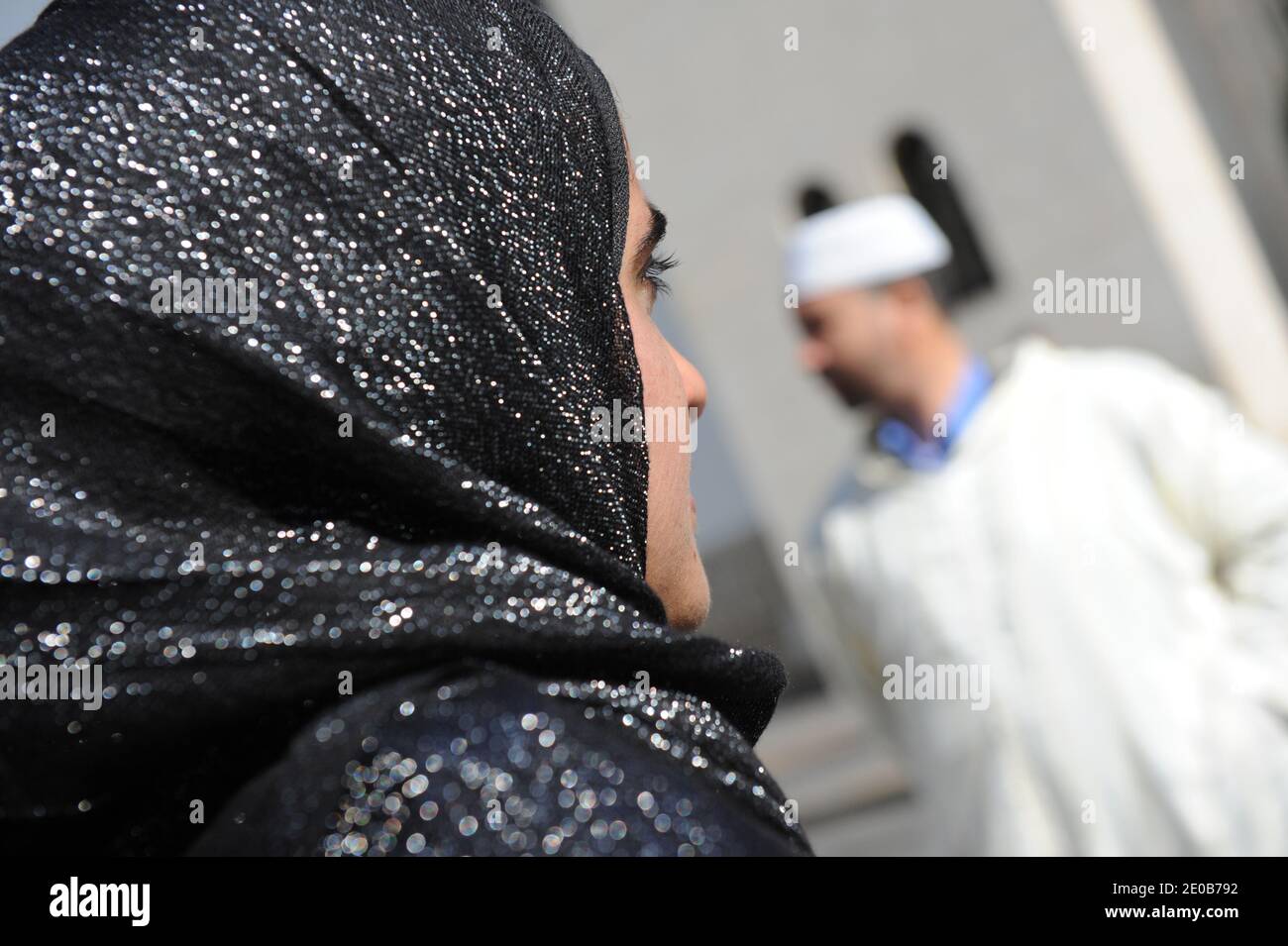 People pictured in front the Grand Mosque in Paris France on March 14 ...