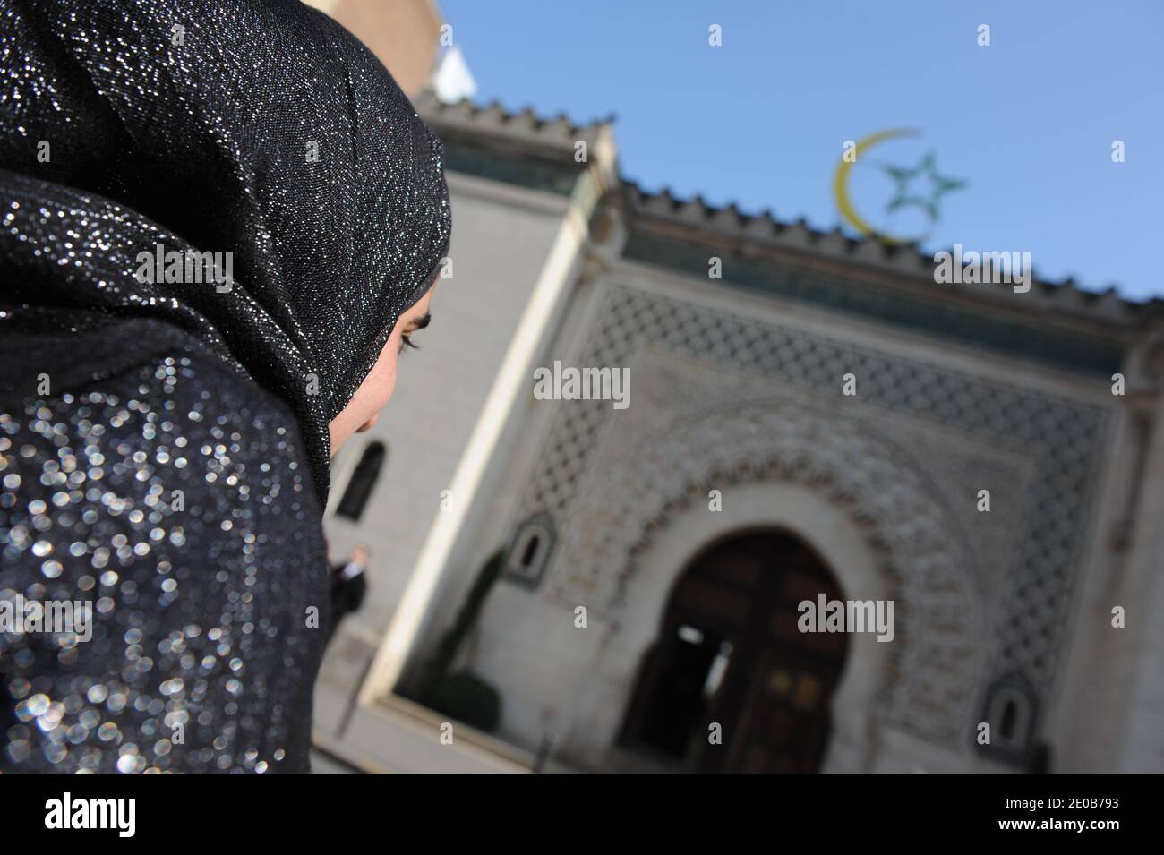People pictured in front the Grand Mosque in Paris France on March 14 ...