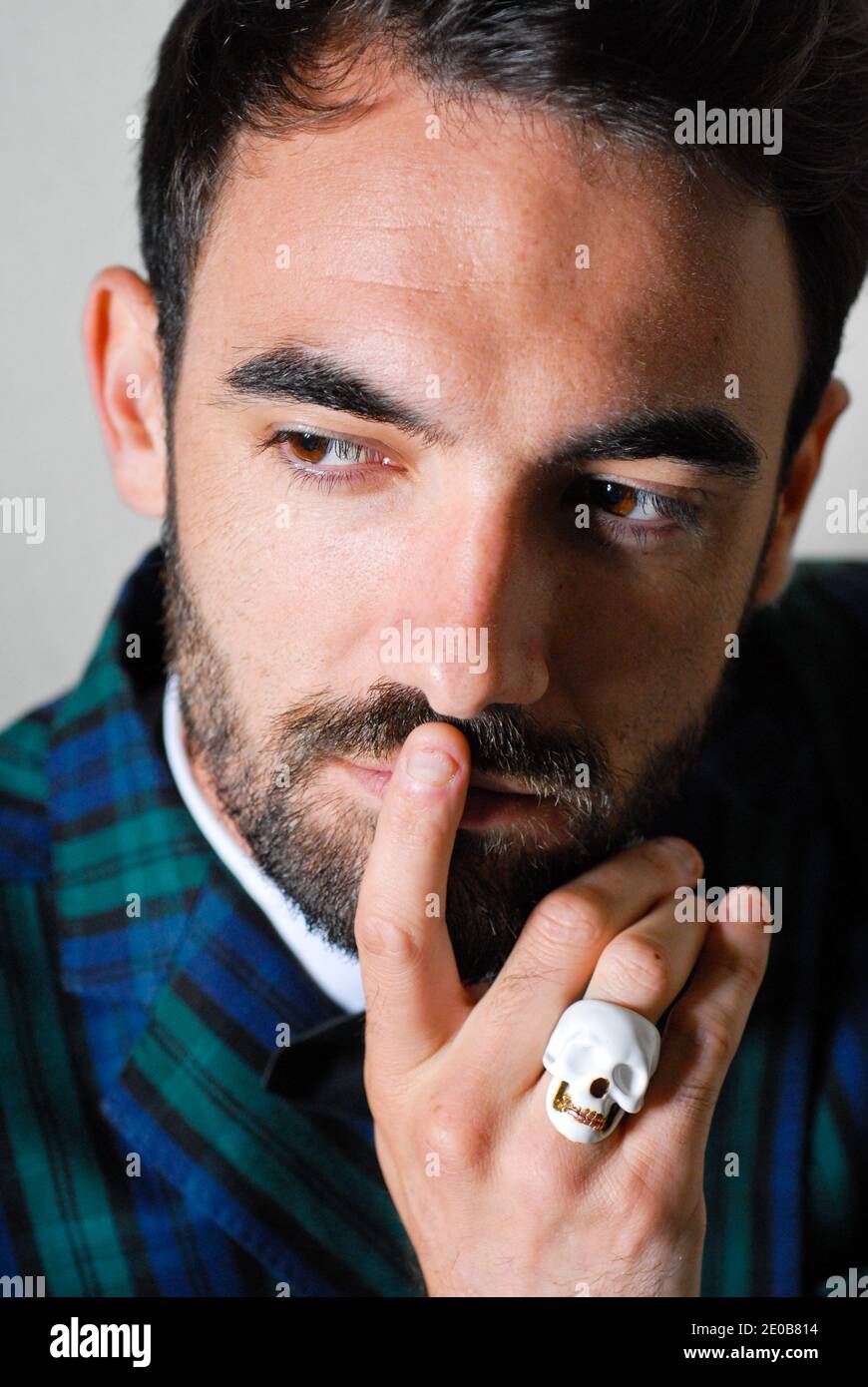 French singer Francois Raoult poses in Paris, France on September 10 ...