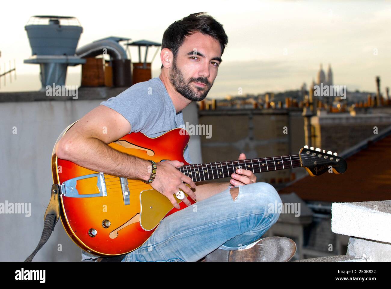 French singer Francois Raoult poses in Paris, France on September 10 ...