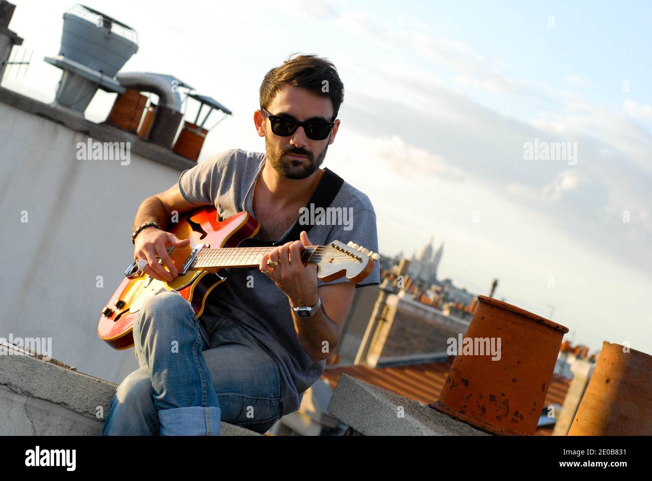 French singer Francois Raoult poses in Paris, France on September 10 ...