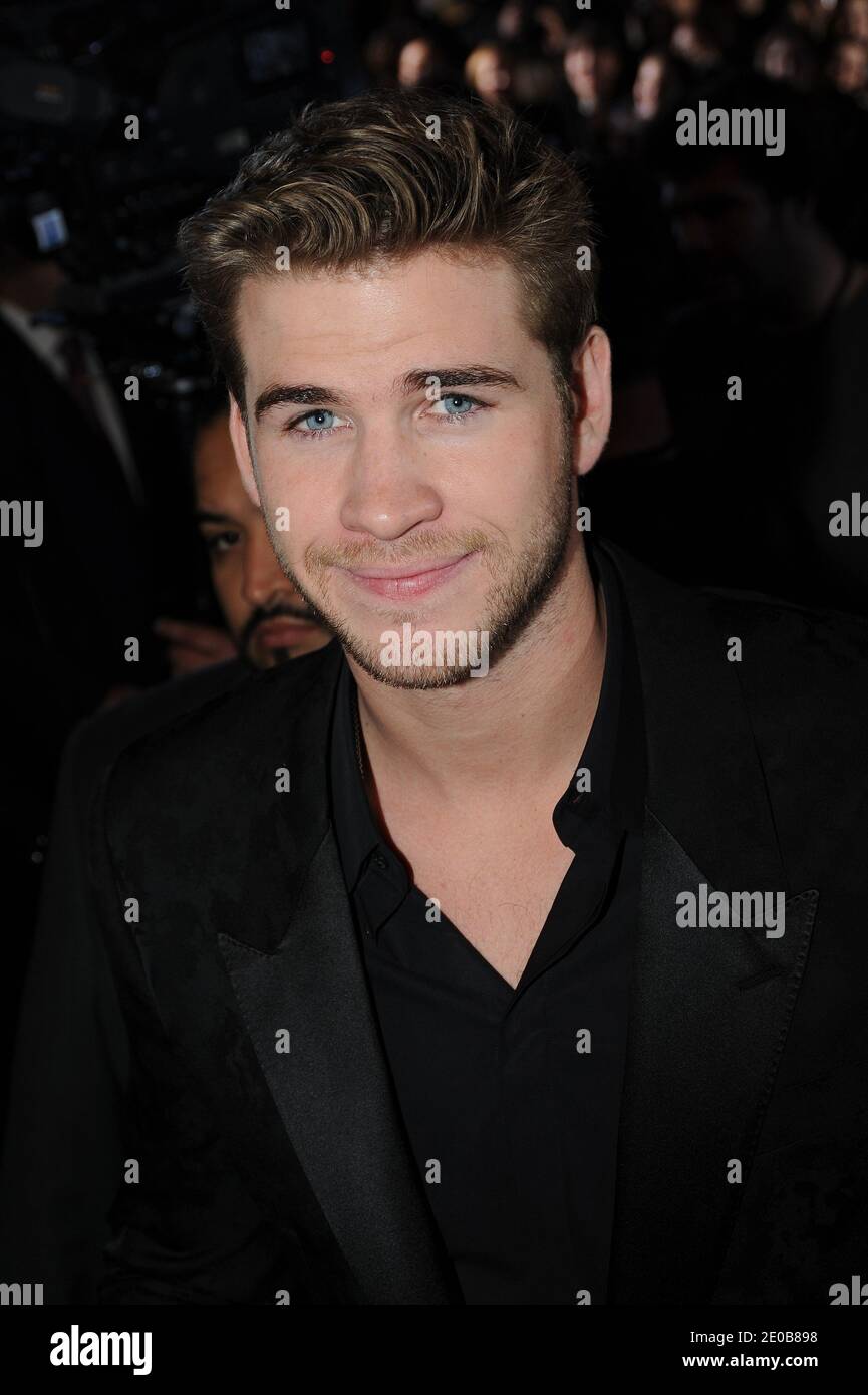 Actor Liam Hemsworth arriving for the France premiere of The Hunger ...