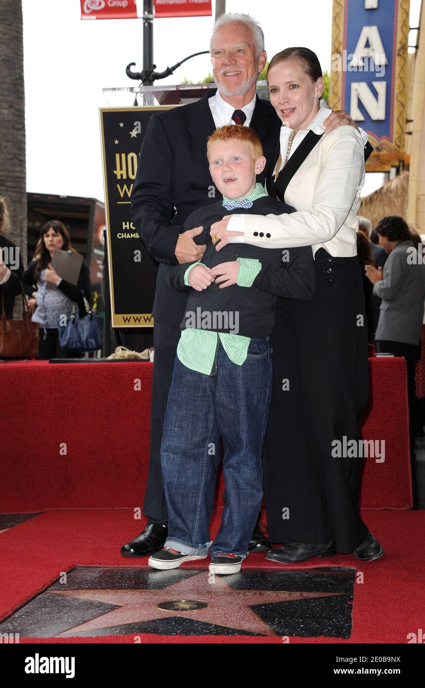 Malcolm mcdowell wife kelly son hi-res stock photography and images - Alamy