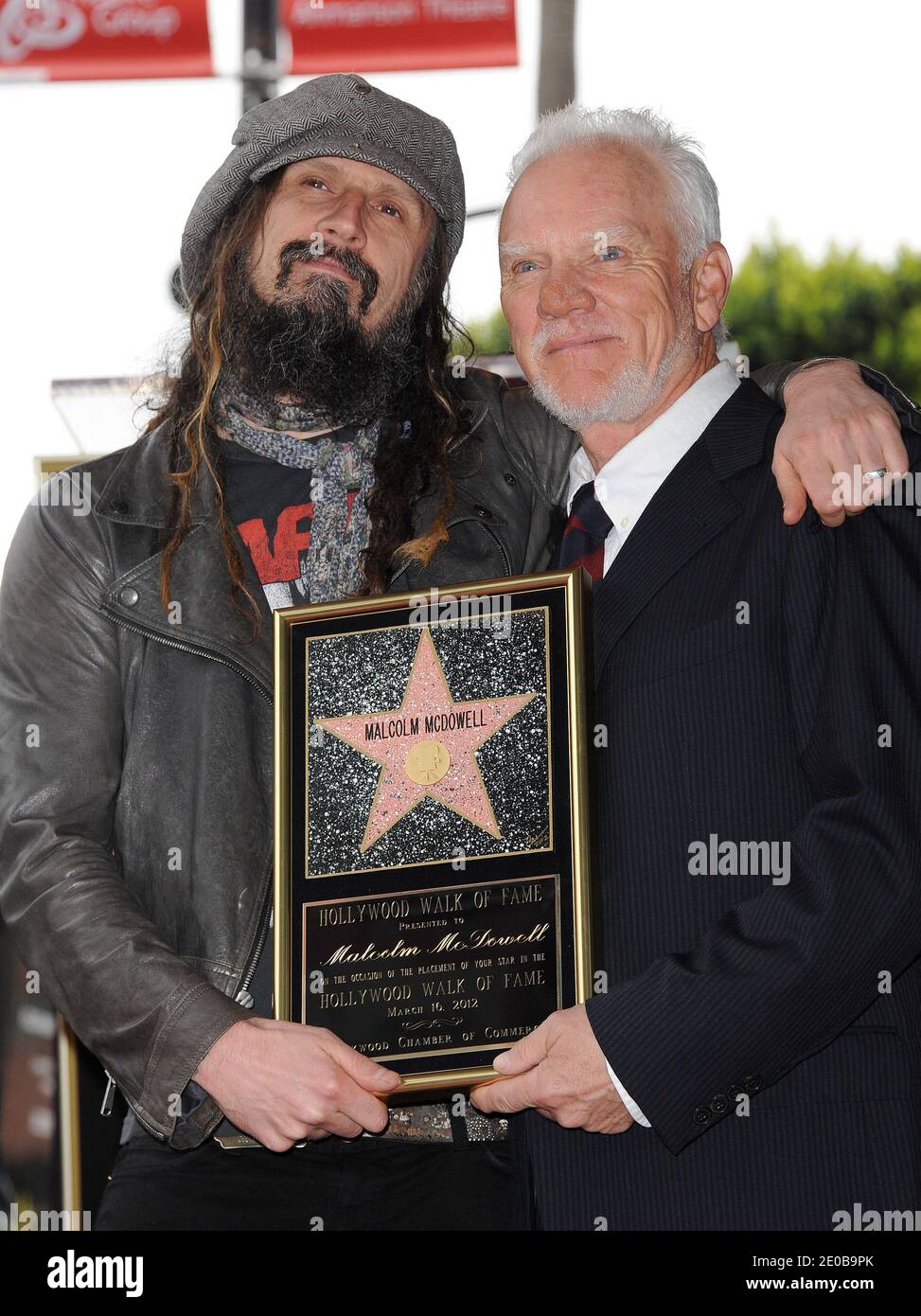Malcolm mcdowell as malcolm mcdowell is honored hi-res stock ...