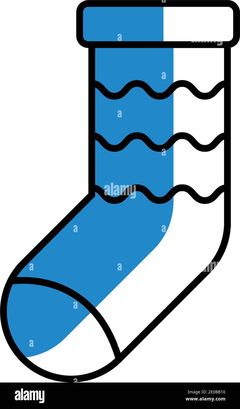 Winter sock design of Cloth season cold textile and fashion theme ...