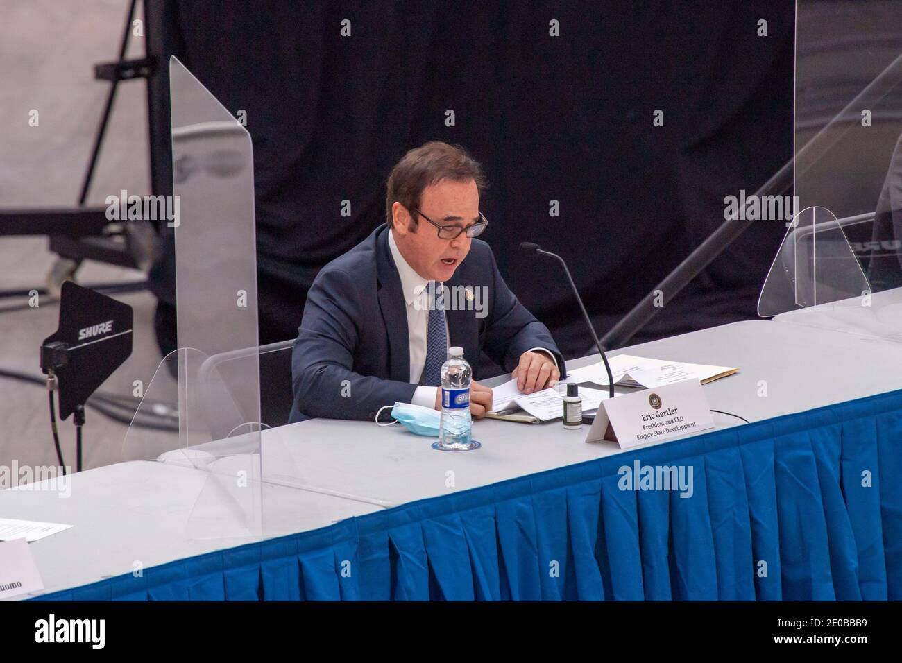 New York, United States. 30th Dec, 2020. Eric Gertler speaking during ...
