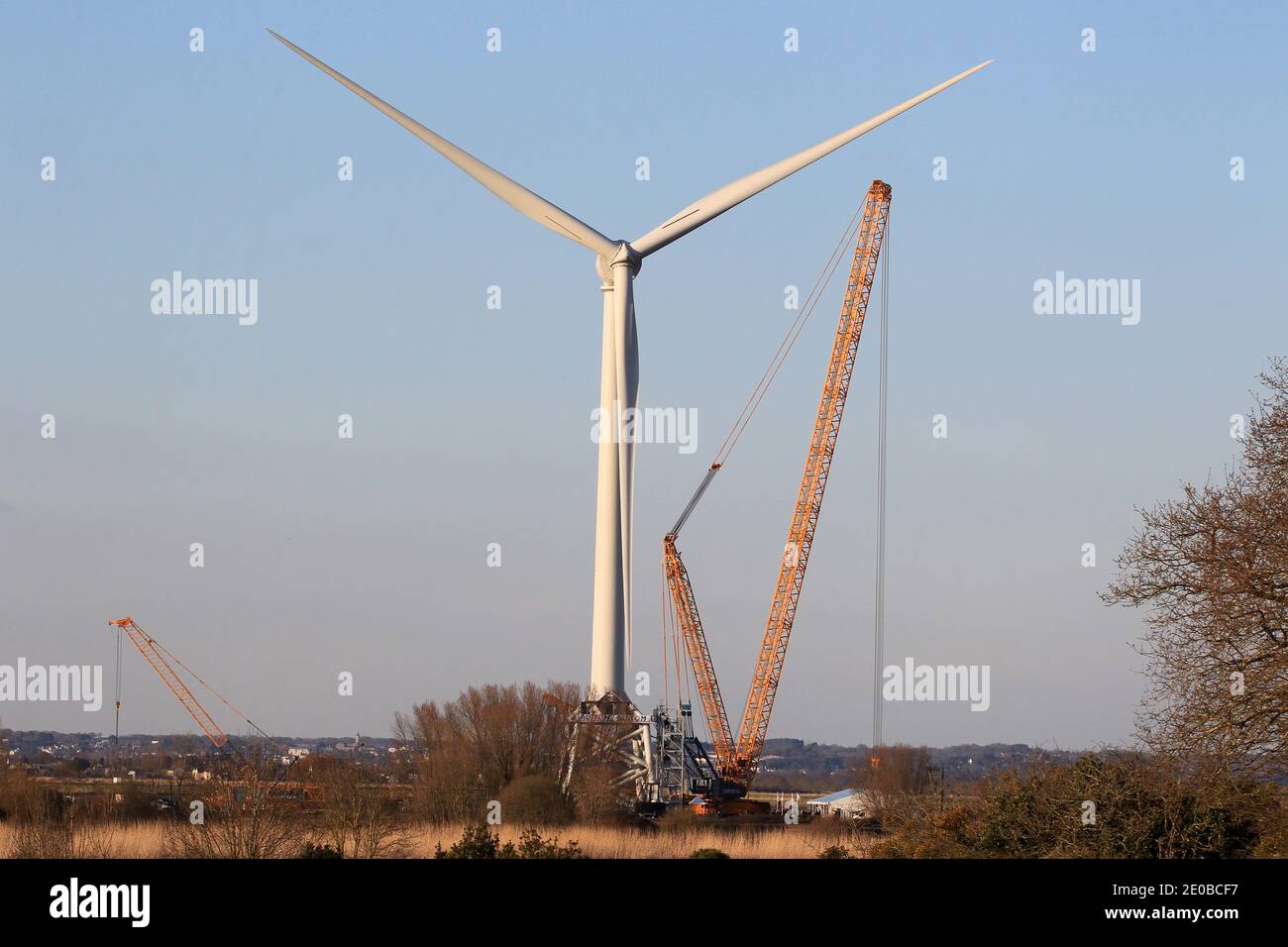 The 'Haliade 150' wind turbine at Alstom's offshore wind site in Le ...