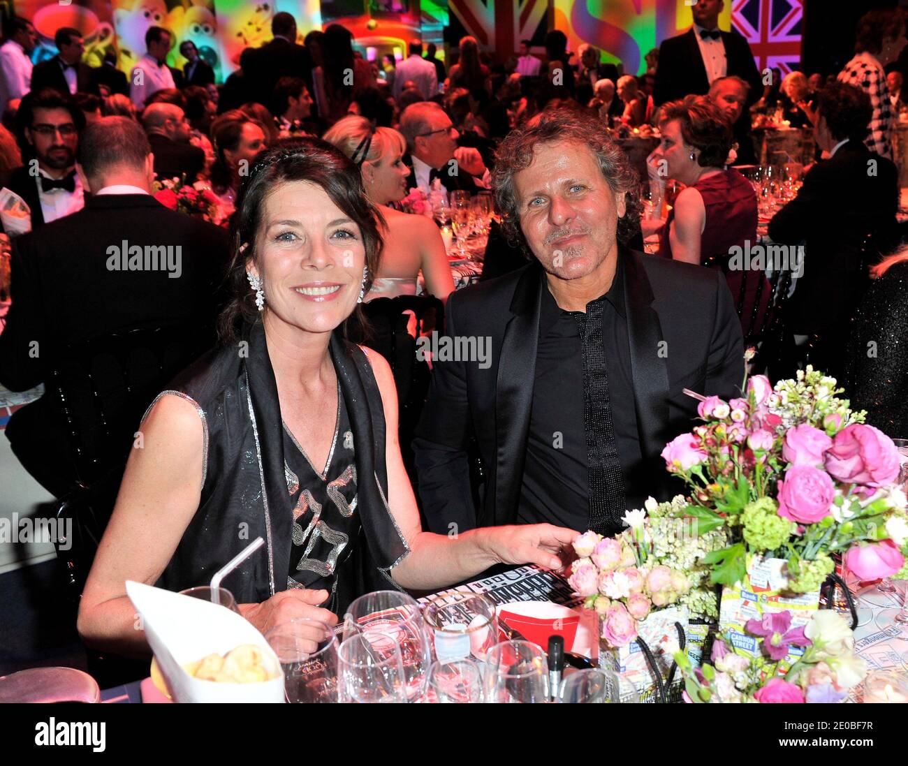 Princess of Hanover and Renzo Russo during "Le Bal de La Rose", held at ...