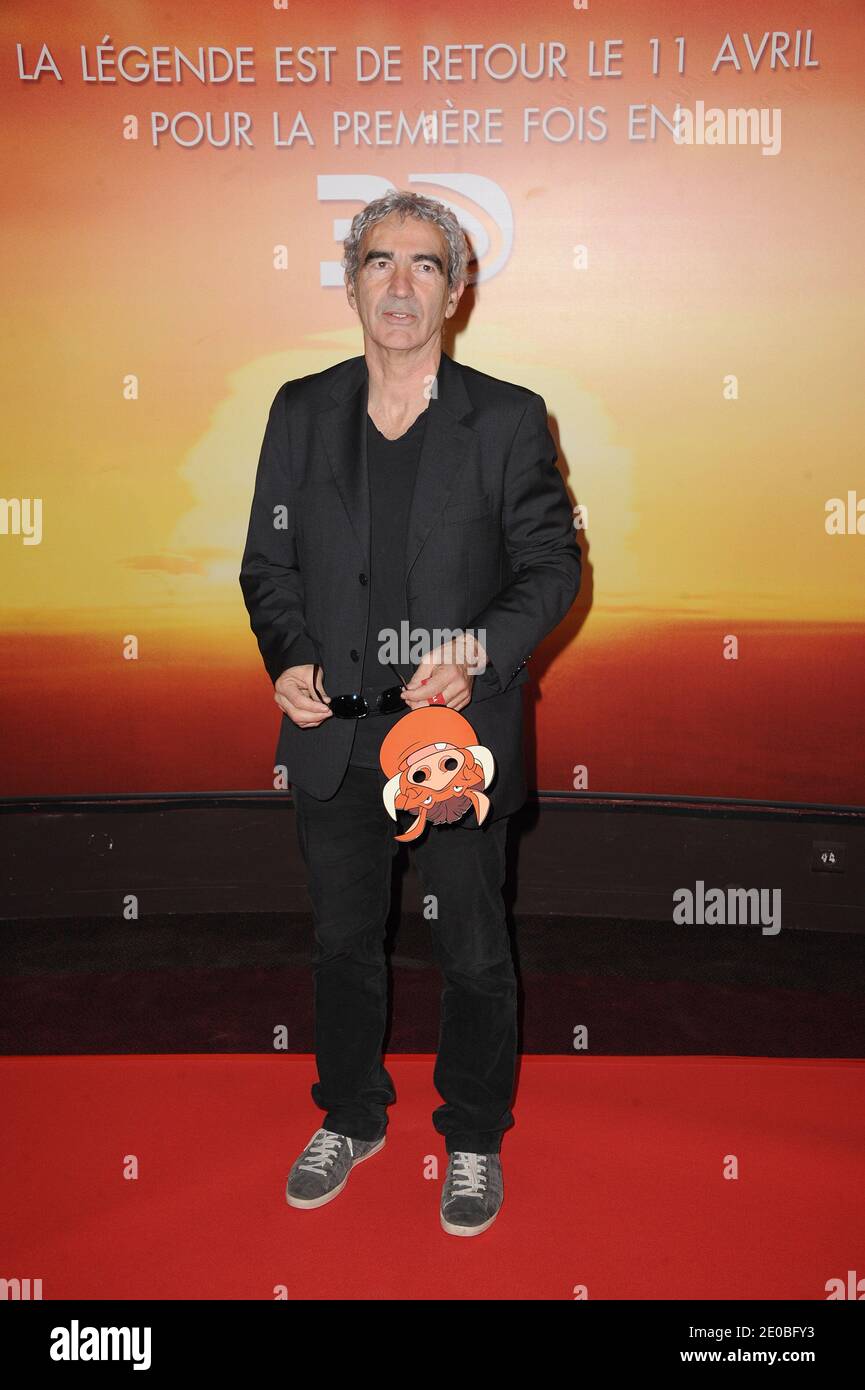 Raymond Domenech attends the premiere of 'Le Roi Lion 3D' at Gaumont ...