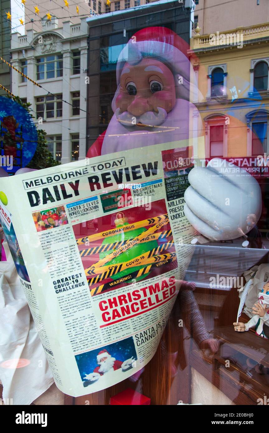 Christmas 2020 windows at the Myer department store in Bourke Street ...