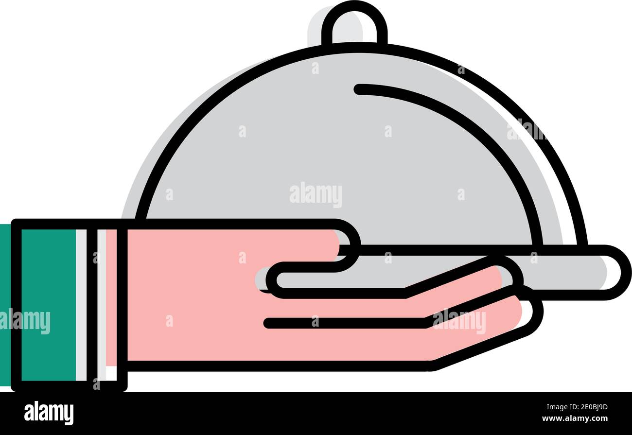 hand holding food platter design of eat restaurant and menu theme ...