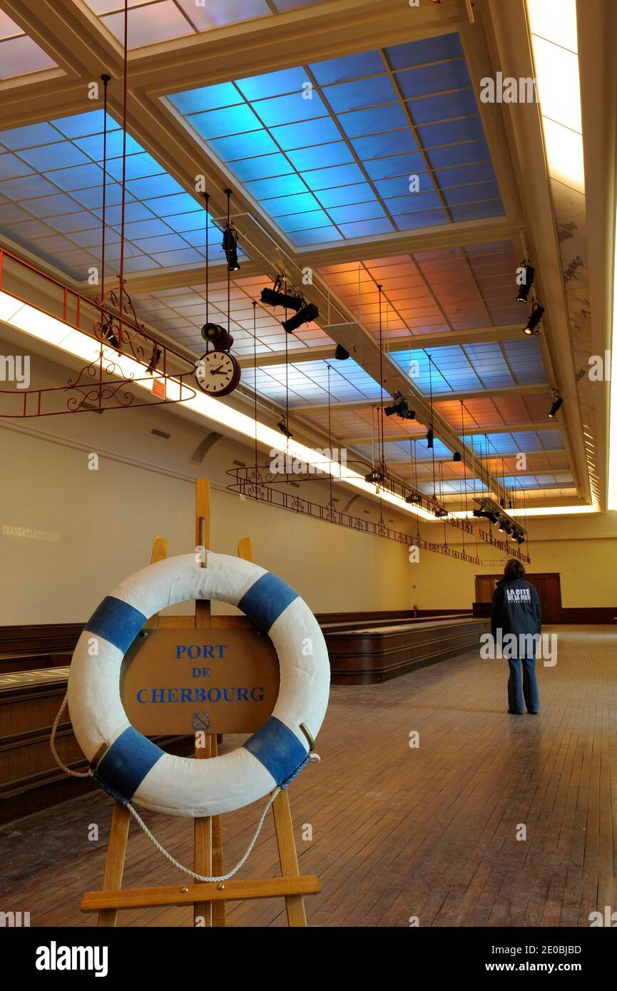 The baggage room of Cherbourg passenger terminal, a place dedicated to ...