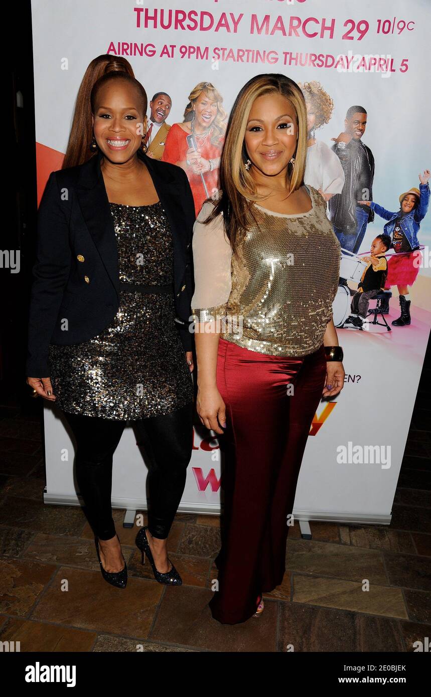 Tina Campbell and Erica Campbell attending the Premiere of WE tv's new ...