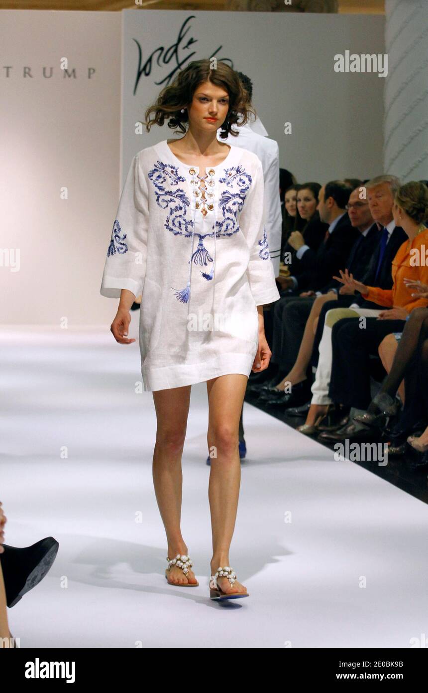 Models present creations during the Ivanka Trump Collection runway ...