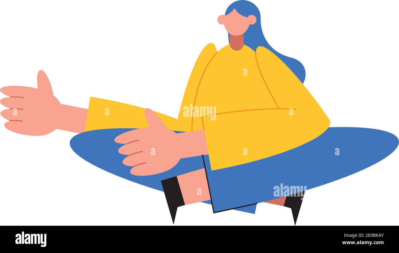 Girl saying hello to woman Stock Vector Images - Alamy