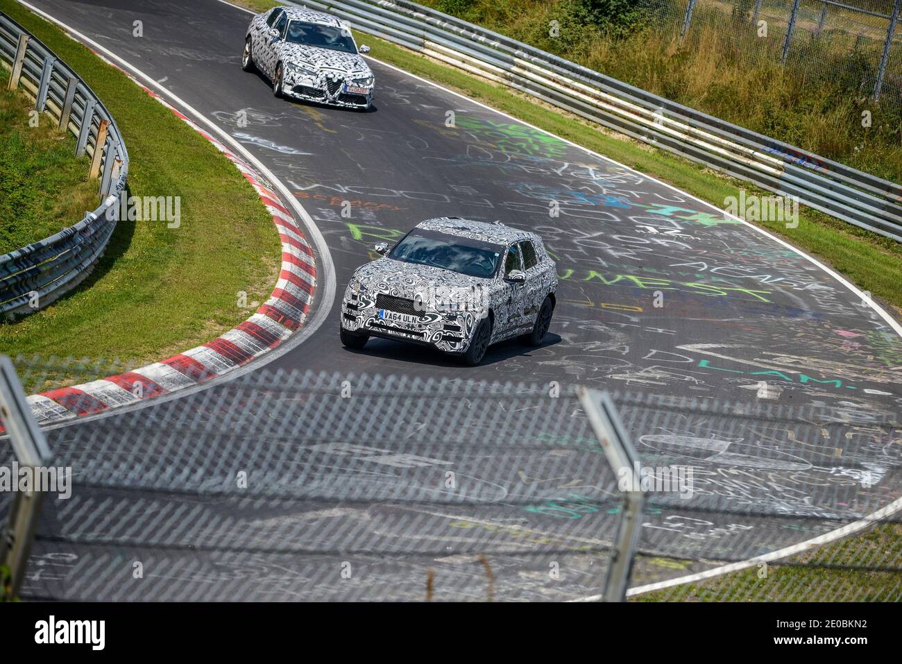Nurburg, Germany - August 20, 2015. Nurburgring race track and the ...