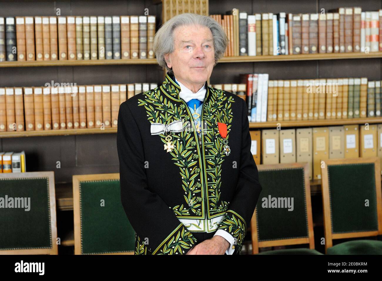 Dominique Fernandez posing during a ceremony held at the Academie ...