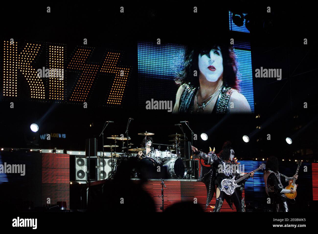 KISS performing live on stage during the Final Tour celebrations in New ...