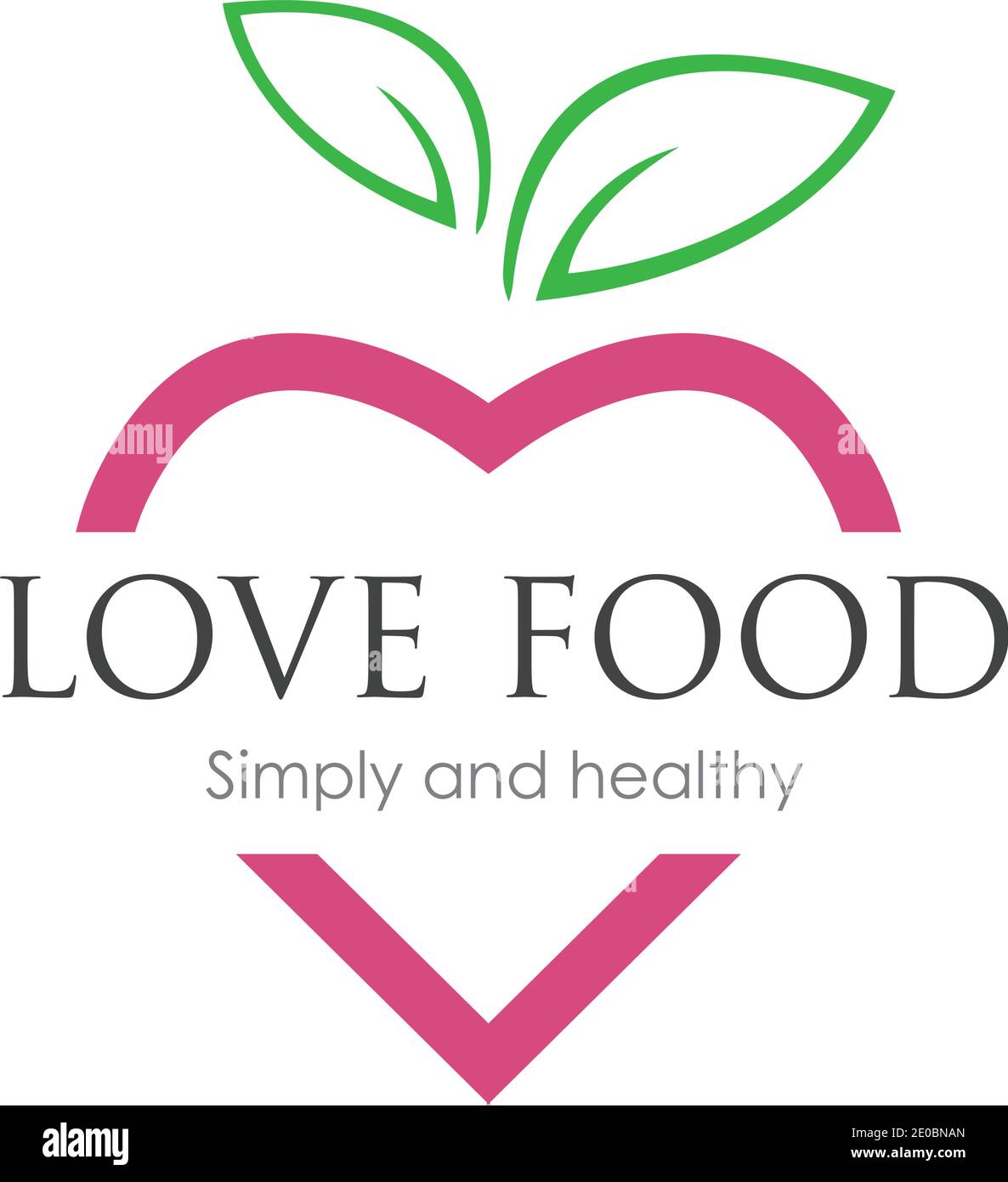 Love Food Logo vector illustration design Template Stock Vector Image ...