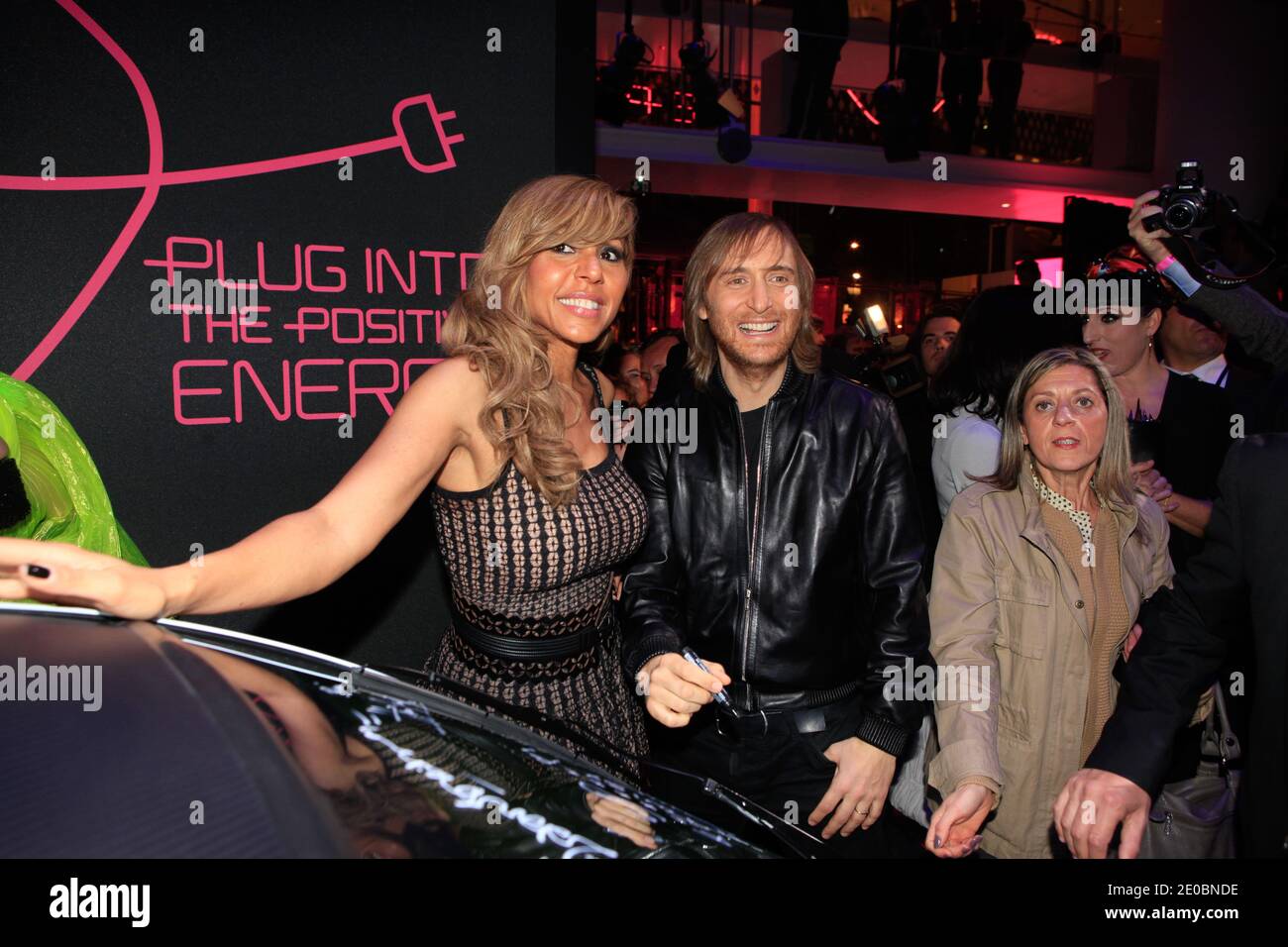 Cathy et David Guetta attending the Renault Twizy Launch and the Cathy ...