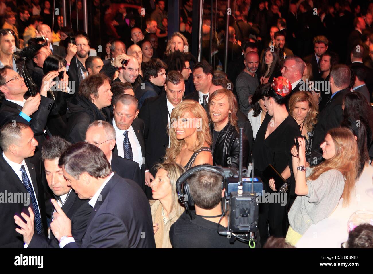 Cathy et David Guetta attending the Renault Twizy Launch and the Cathy ...