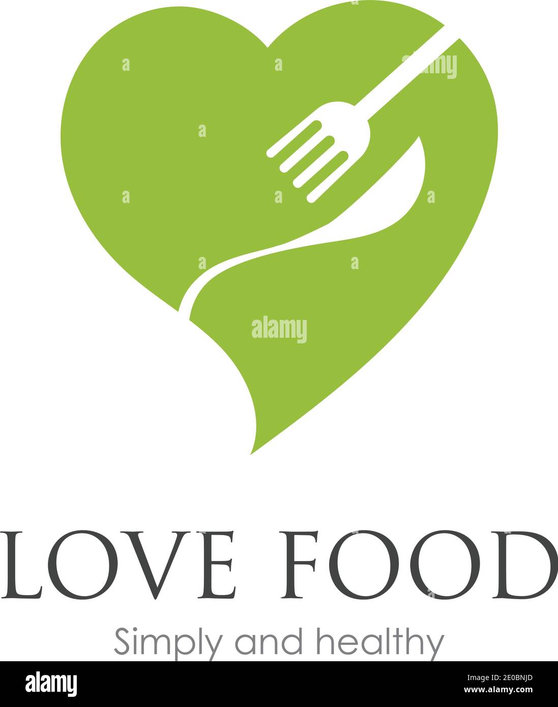 Love Food Logo vector illustration design Template Stock Vector Image ...