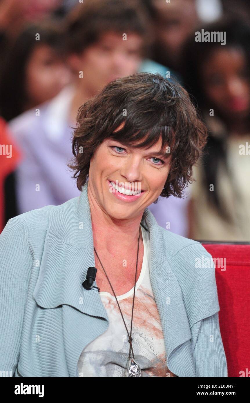 Anne Le Nen at the taping of Vivement Dimanche on March 21, 2012 in ...