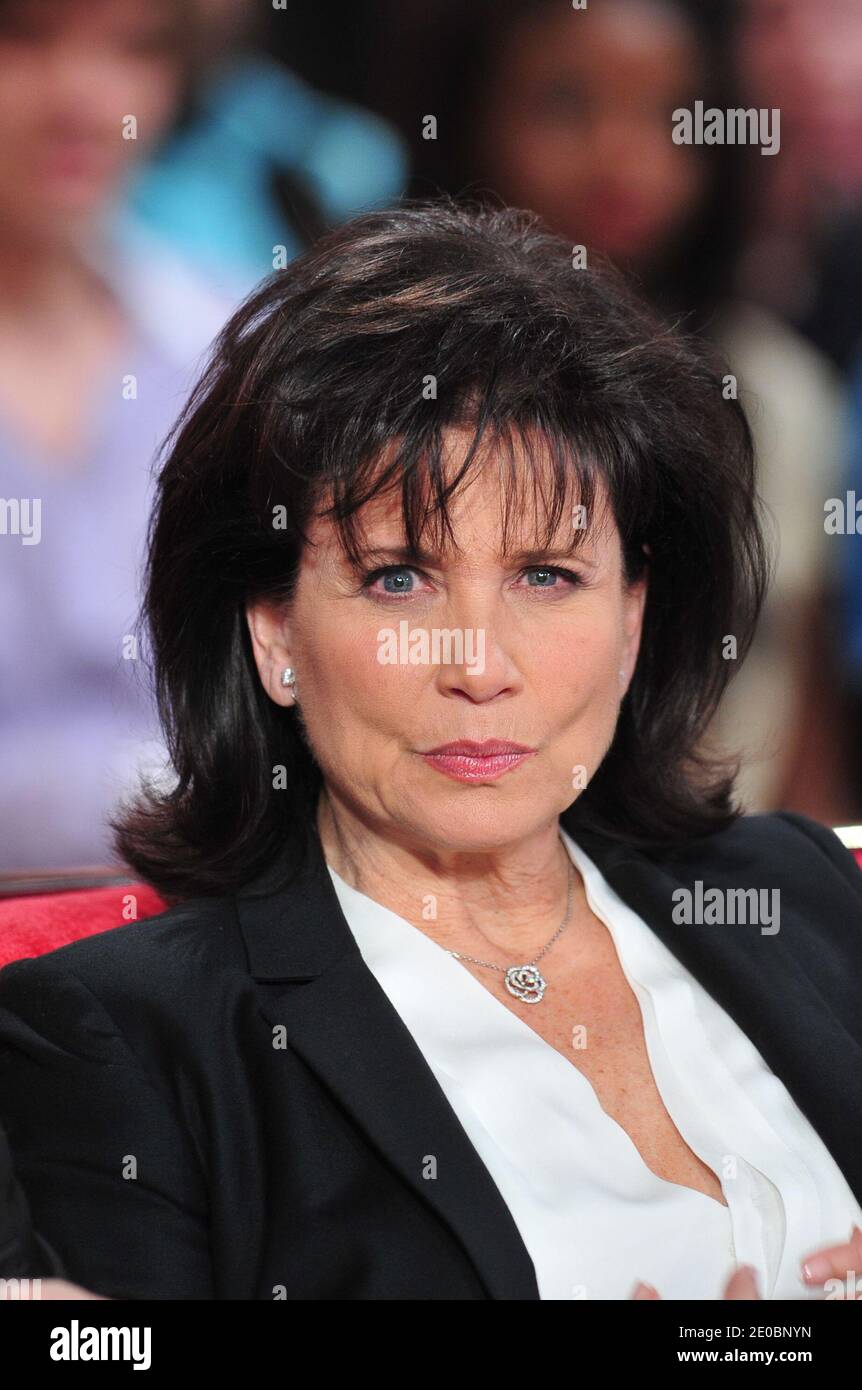 Anne Sinclair at the taping of Vivement Dimanche on March 21, 2012 in ...