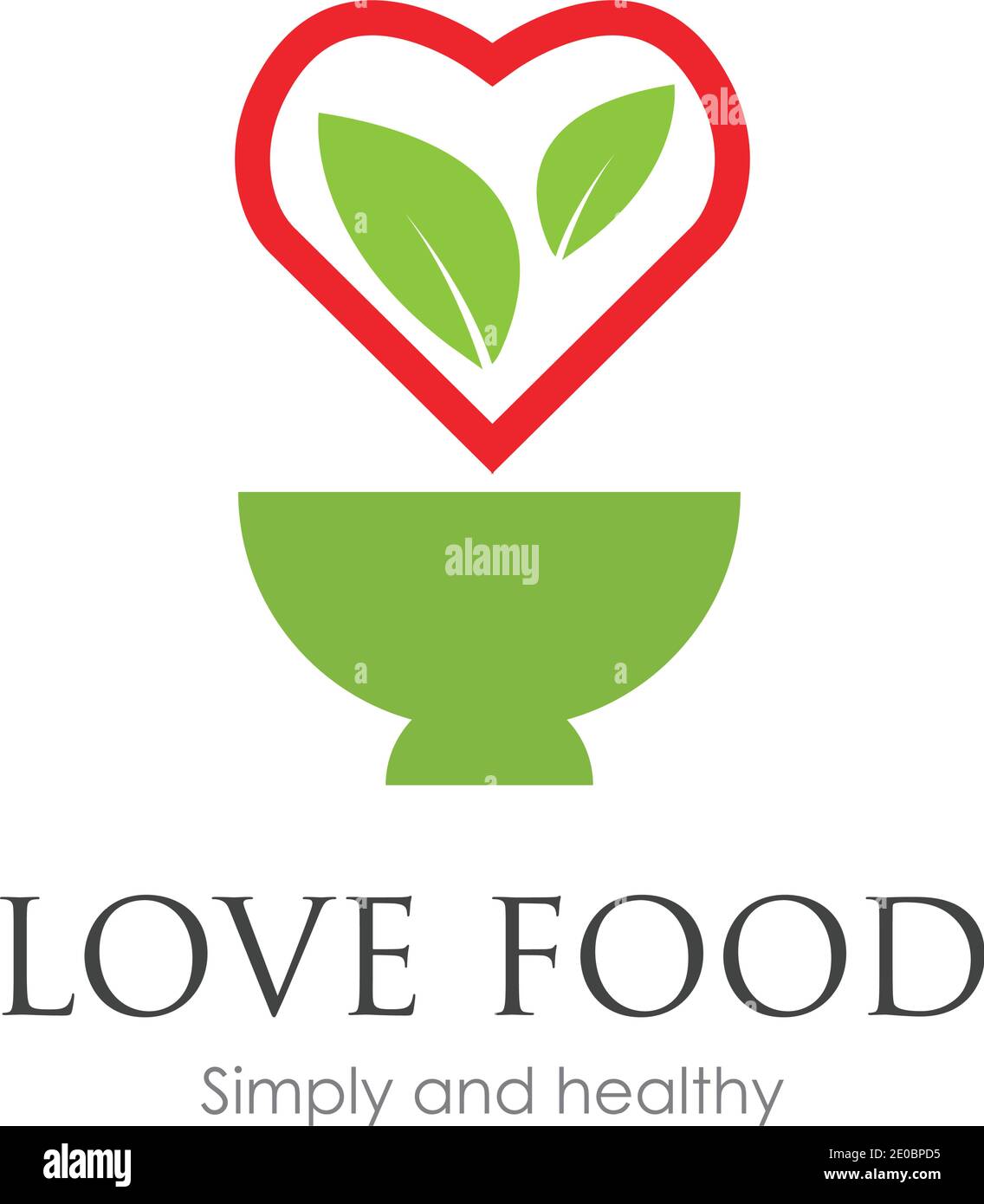 Love Food Logo vector illustration design Template Stock Vector Image ...
