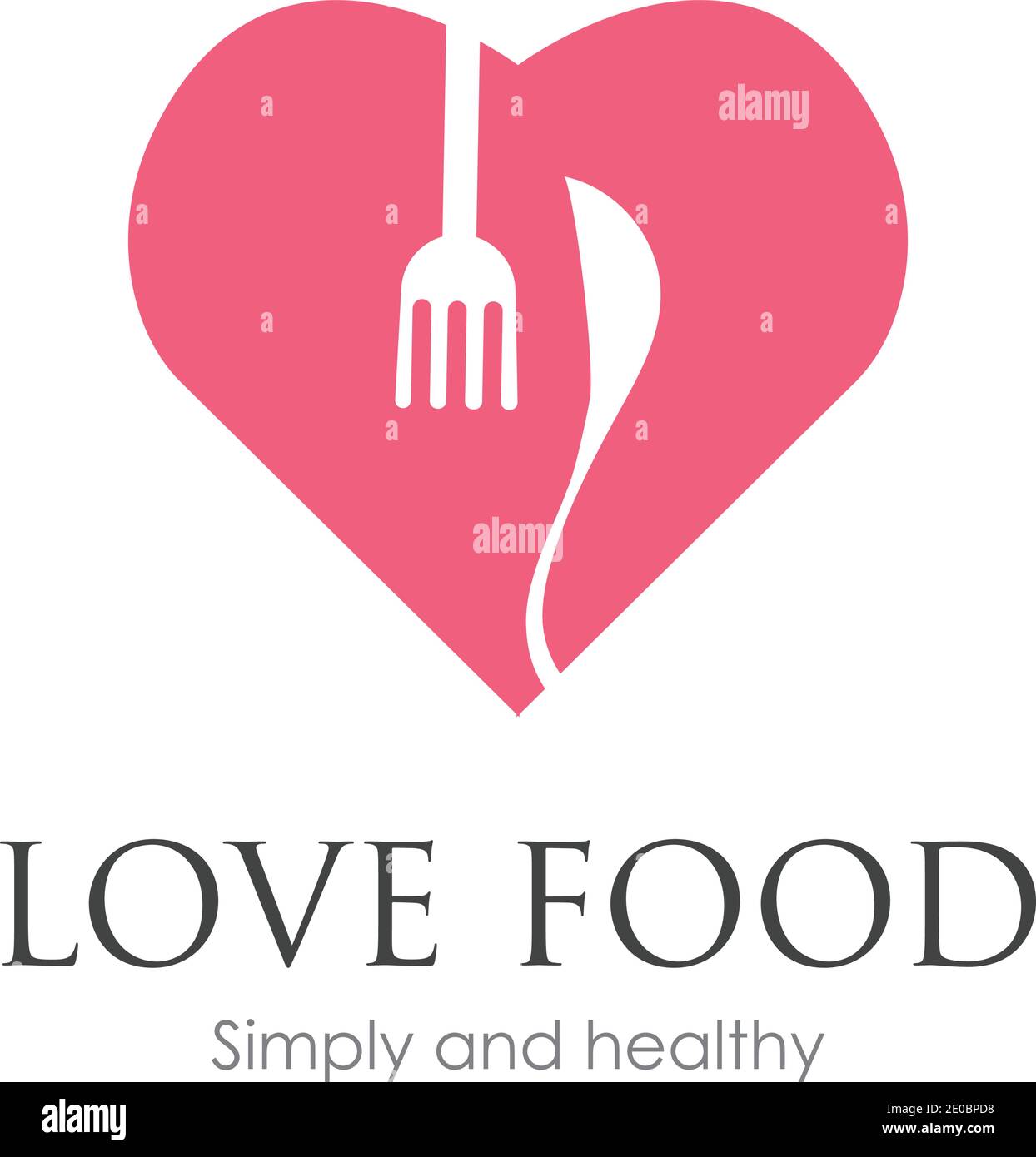 Love Food Logo vector illustration design Template Stock Vector Image ...