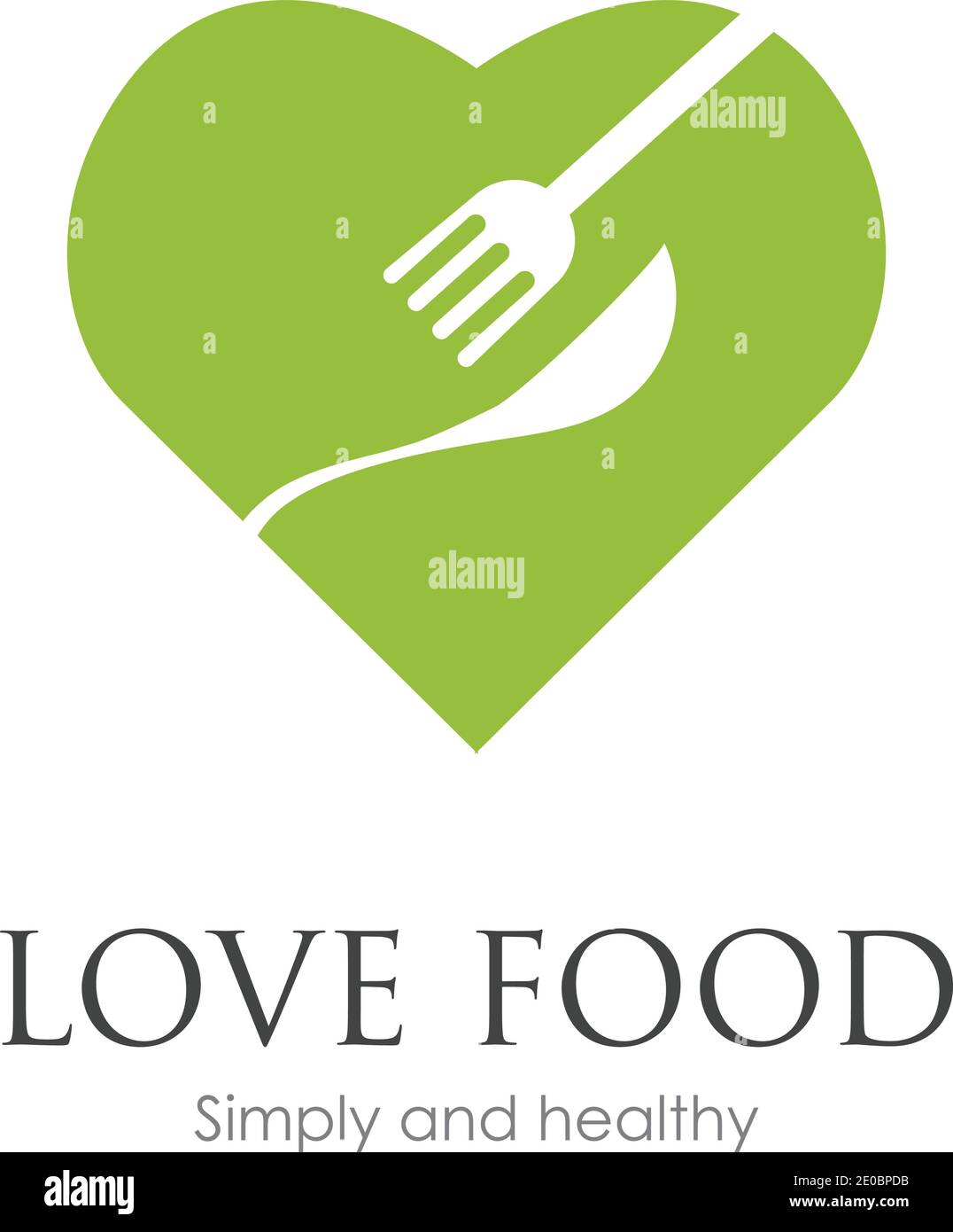 Love Food Logo vector illustration design Template Stock Vector Image ...