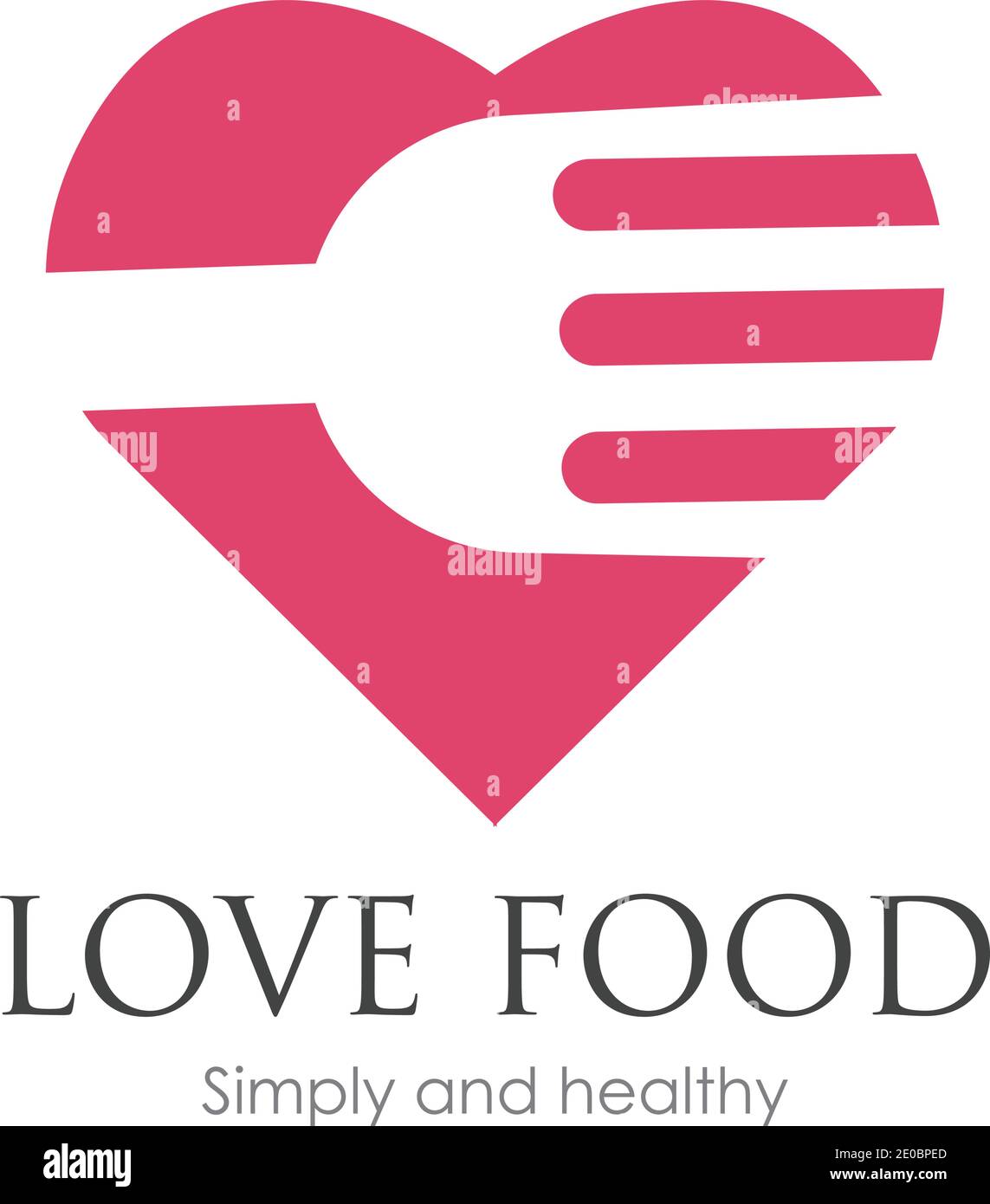 Love Food Logo vector illustration design Template Stock Vector Image ...