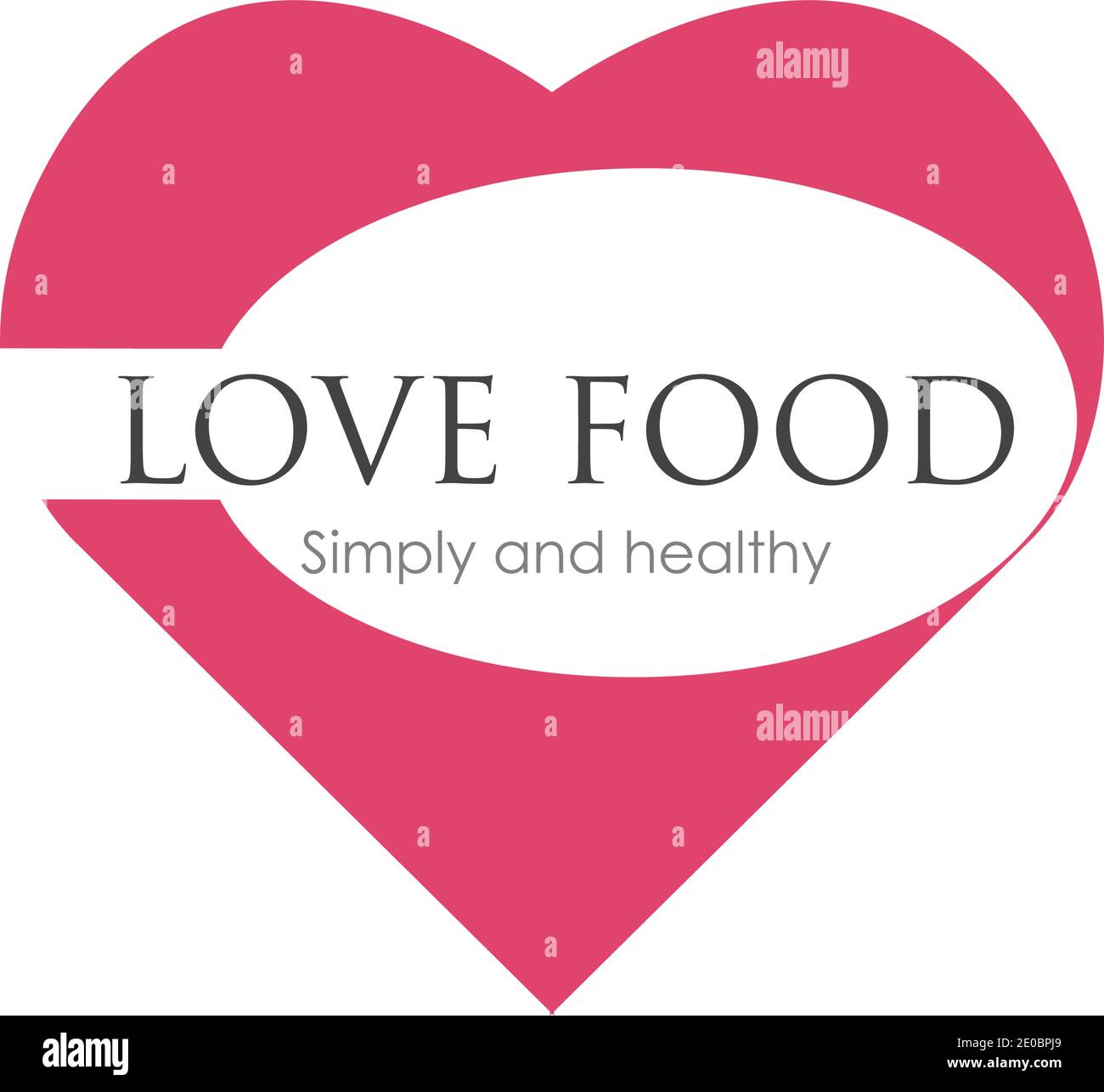 Love Food Logo vector illustration design Template Stock Vector Image ...