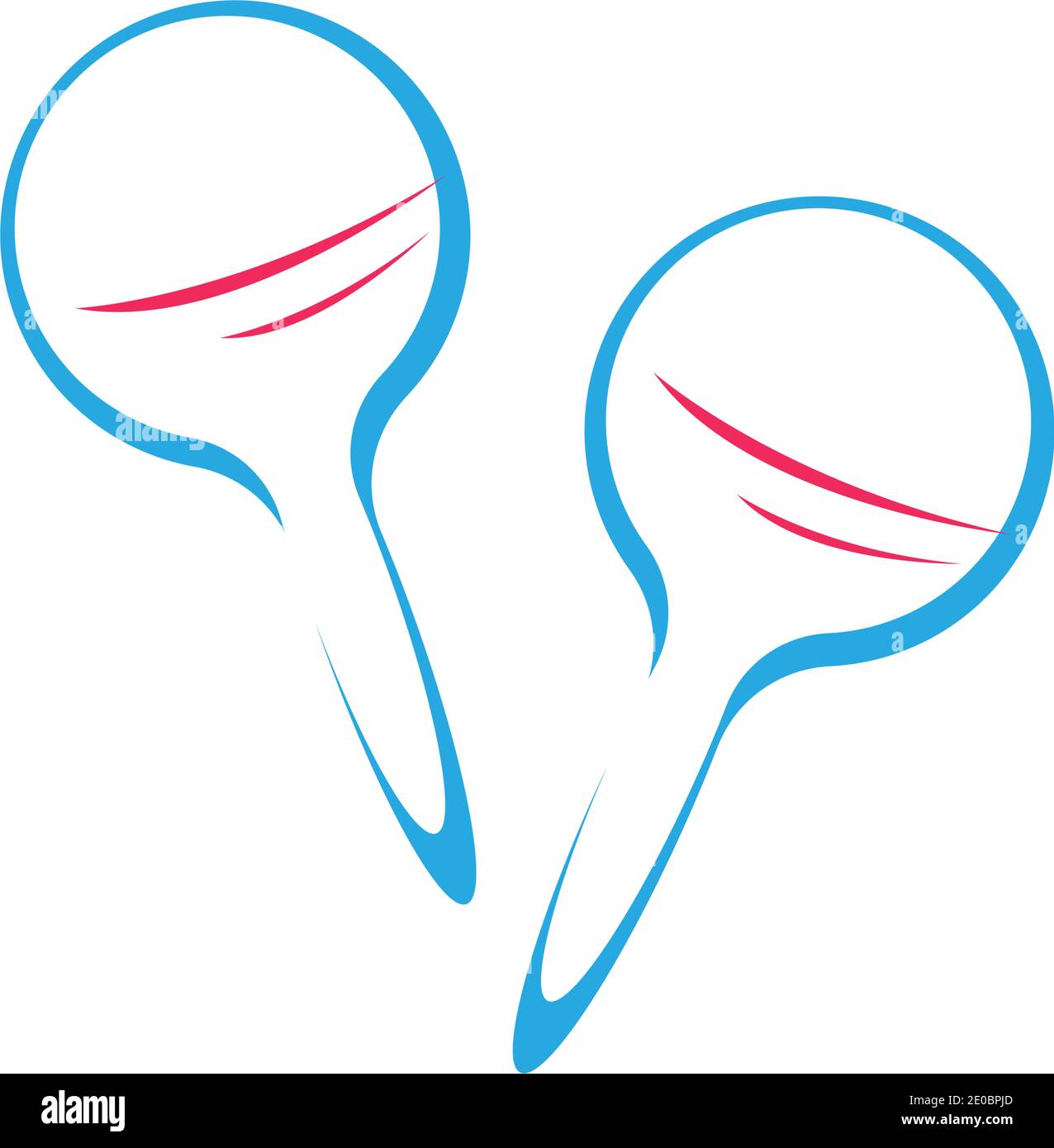 Maracas musical instrument icon. gradation style sign for mobile ...